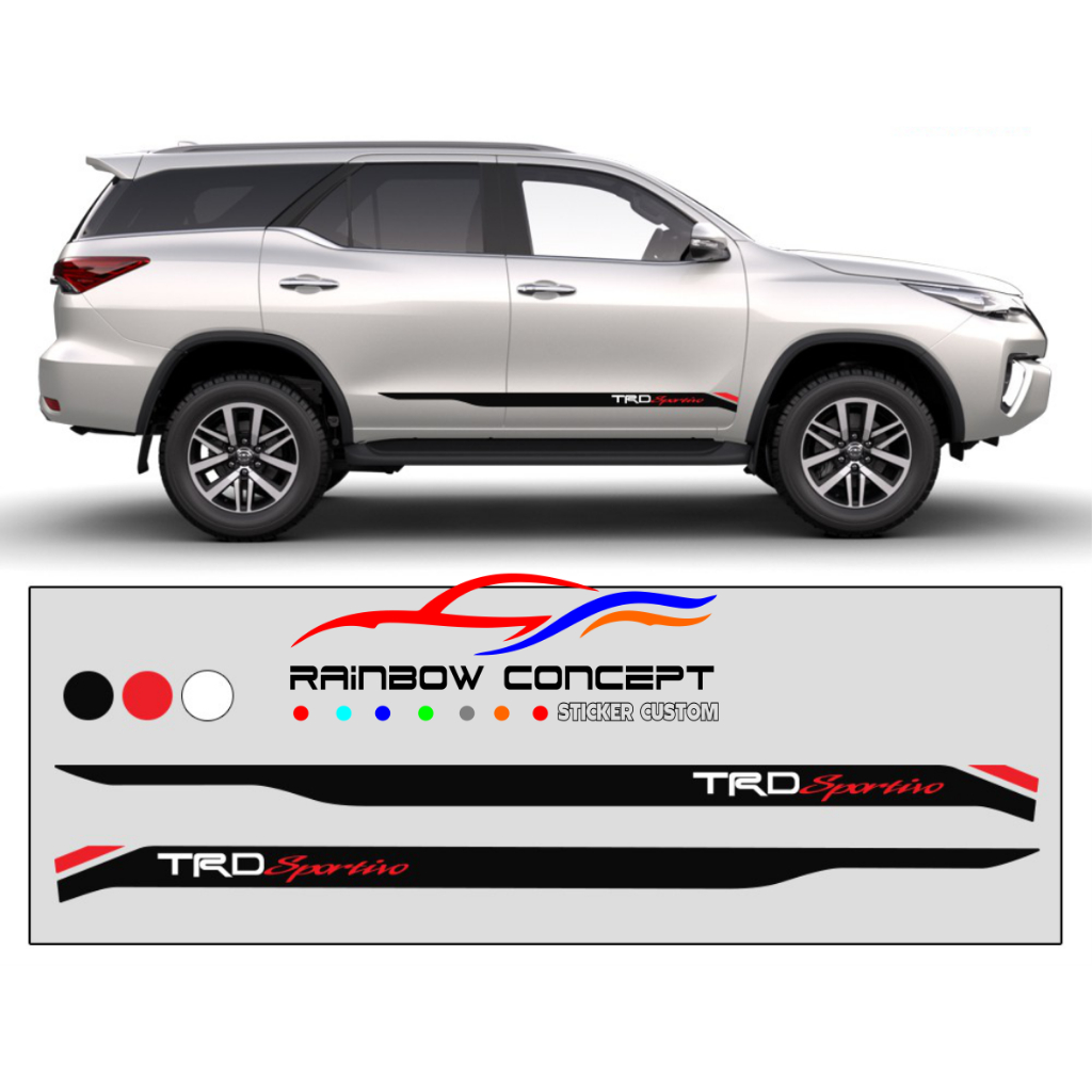 Jual Promo Stiker Sticker trd list mobil trd toyota fortuner avanza ...