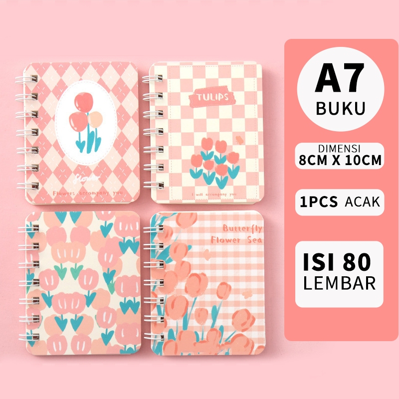 Jual notebook mini A7/scrapbook buku kecil/buku tulis mini/buku diary ...