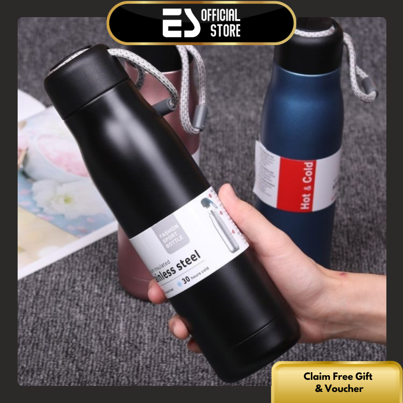Jual [Spesial Live] ES Termos Botol Air Minum Stainless Doff Tahan ...