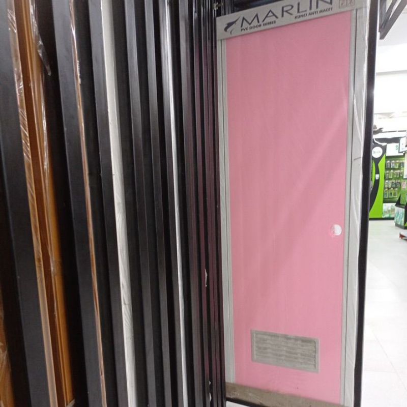 Jual Pintu Kamar Mandi PVC Marlin Berbagai Warna + Handle | Shopee ...