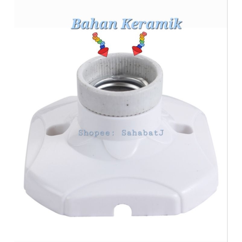 Jual Fitting Plafon Keramik Rumah Lampu Dudukan Lampu Tahan Watt Besar ...