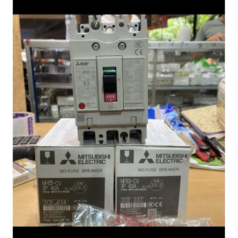 Jual MCCB / NFB MITSUBISHI NF63-CV 3P 20A 25A | Shopee Indonesia