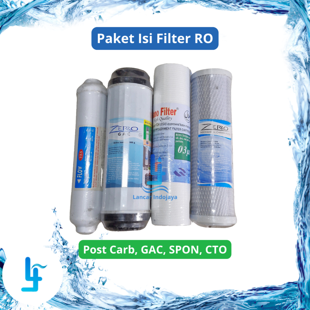 Jual Paket Isi Filter Refill RO Spon GAC CTO Post Carbon | Shopee Indonesia