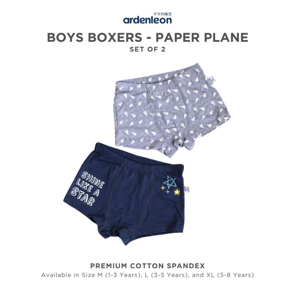 Jual ARDENLEON Celana Dalam Anak Laki Laki Boys Boxers Paper Plane (2 ...
