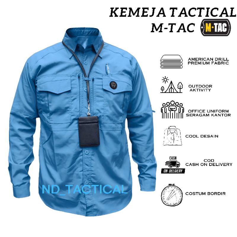 Jual Kemeja Tactical MTAC Premium Lengan Panjang Outdoor Lapangan Pria Seragam Kerja Bisa Custom ...
