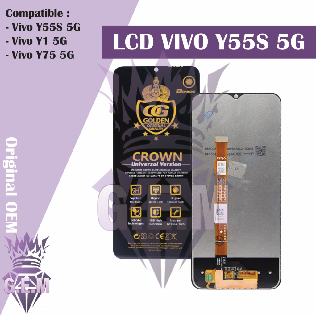 Jual LCD TOUCHSCREEN FULLSET VIVO Y75 5G - Y55S 5G - T1 5G LCD TS ...