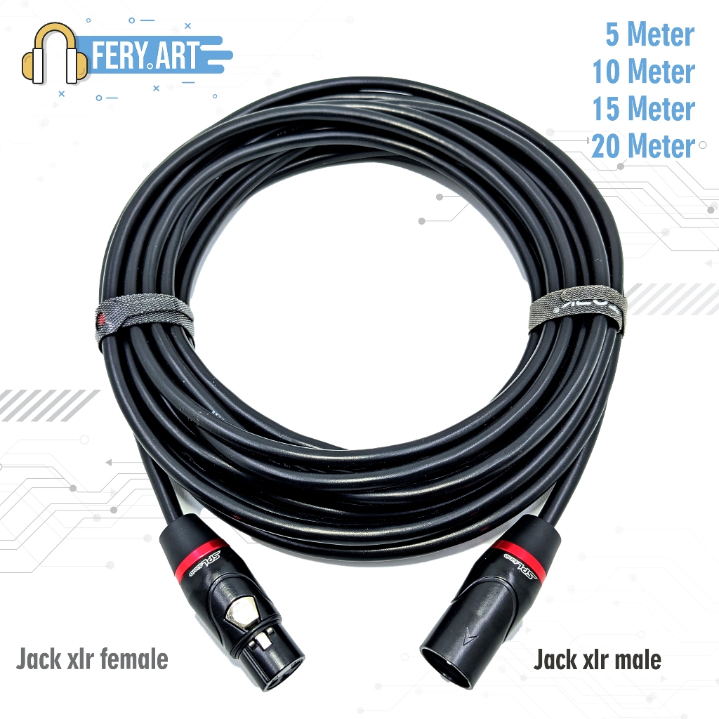 Jual Kabel Mikrofon Jek Mic Konektor xlr SPL Audio 15 meter - Kabel Mic ...