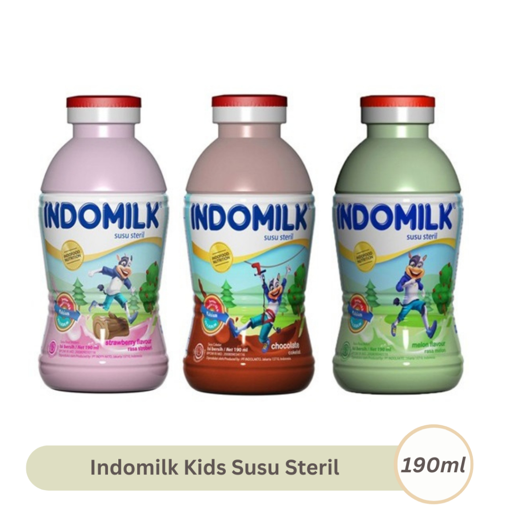 Jual Indomilk Kids 190ml Minuman Susu Steril Kemasan Botol Rasa Strawberry Coklat Melon | Shopee ...