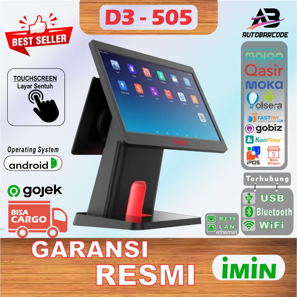 Jual Mesin Kasir Android 11 IMIN D3-505 Dual Display All in One Pos ...