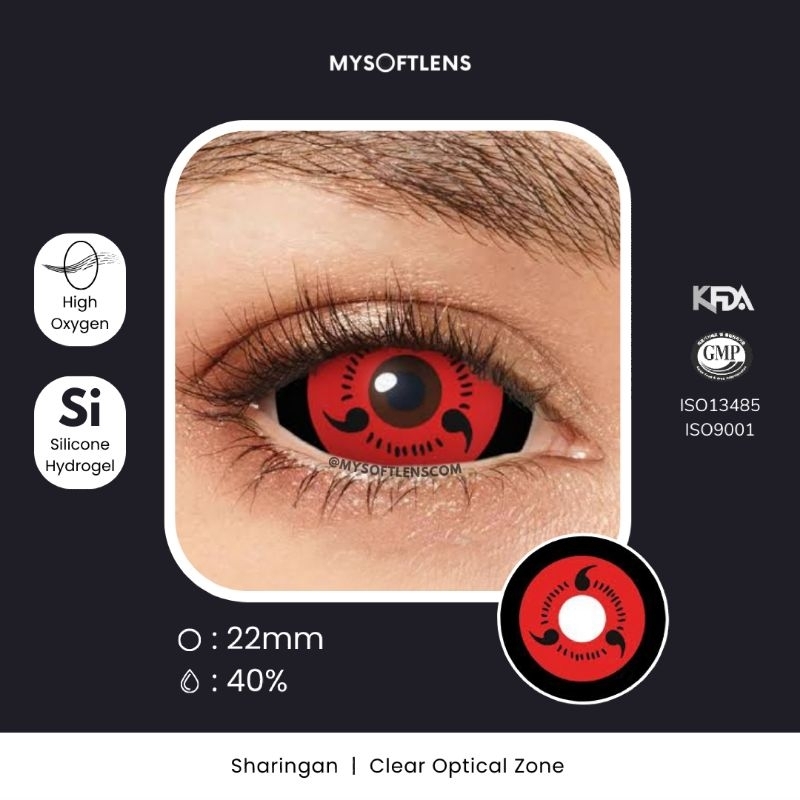 Jual Softlens Full Eye Sclera Sharingan Cosplay Special Effect ...
