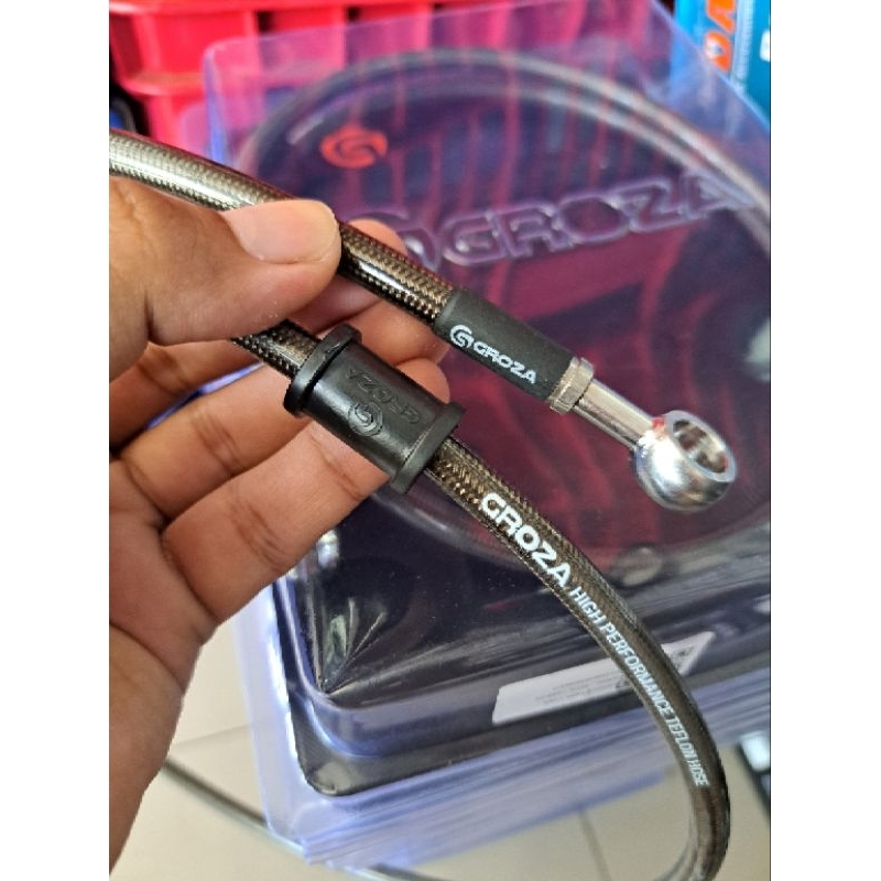 Jual selang rem 95cm groza karbon hitam model HELL | Shopee Indonesia