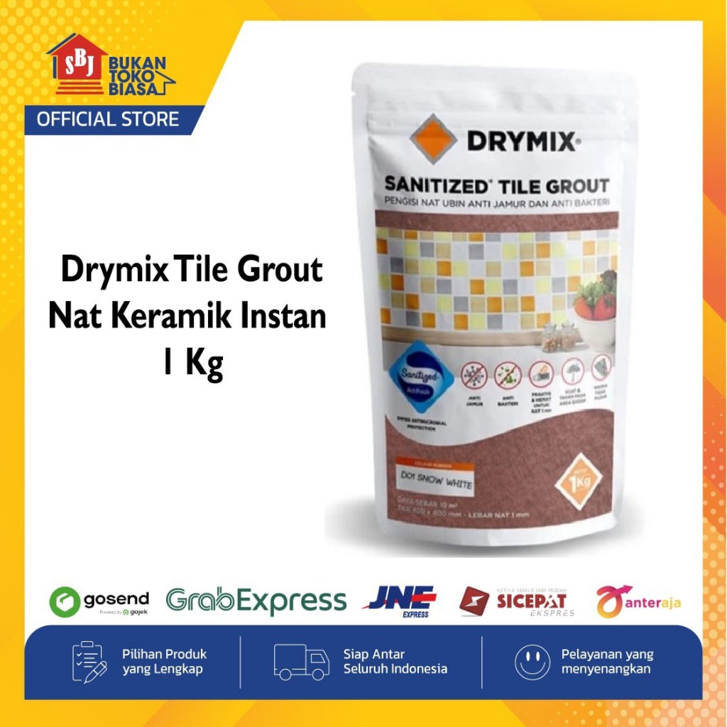 Jual Drymix Pengisi Nat Keramik Semen Instant / Drymix Tile Grout / Nat Keramik Instan 1 Kg ...