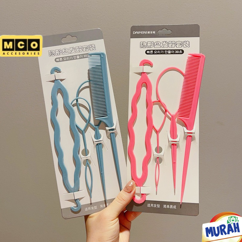 Jual Alat Ikat Rambut Anak Set Sisir Hair Loop Alat Styling Sanggul Isi ...