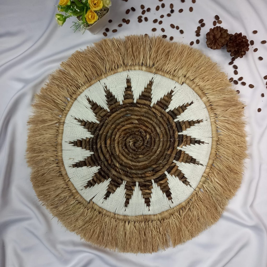 Jual Hiasan Dinding Etnik Walldecor Anyaman Banana Kerajinan Anyaman B ...