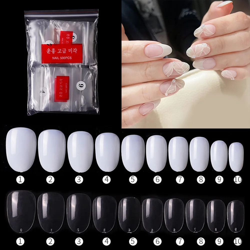 Jual Kuku Palsu Satuan Bening 500Pcs/Set Fake Nails Acrylic Set /Nail ...