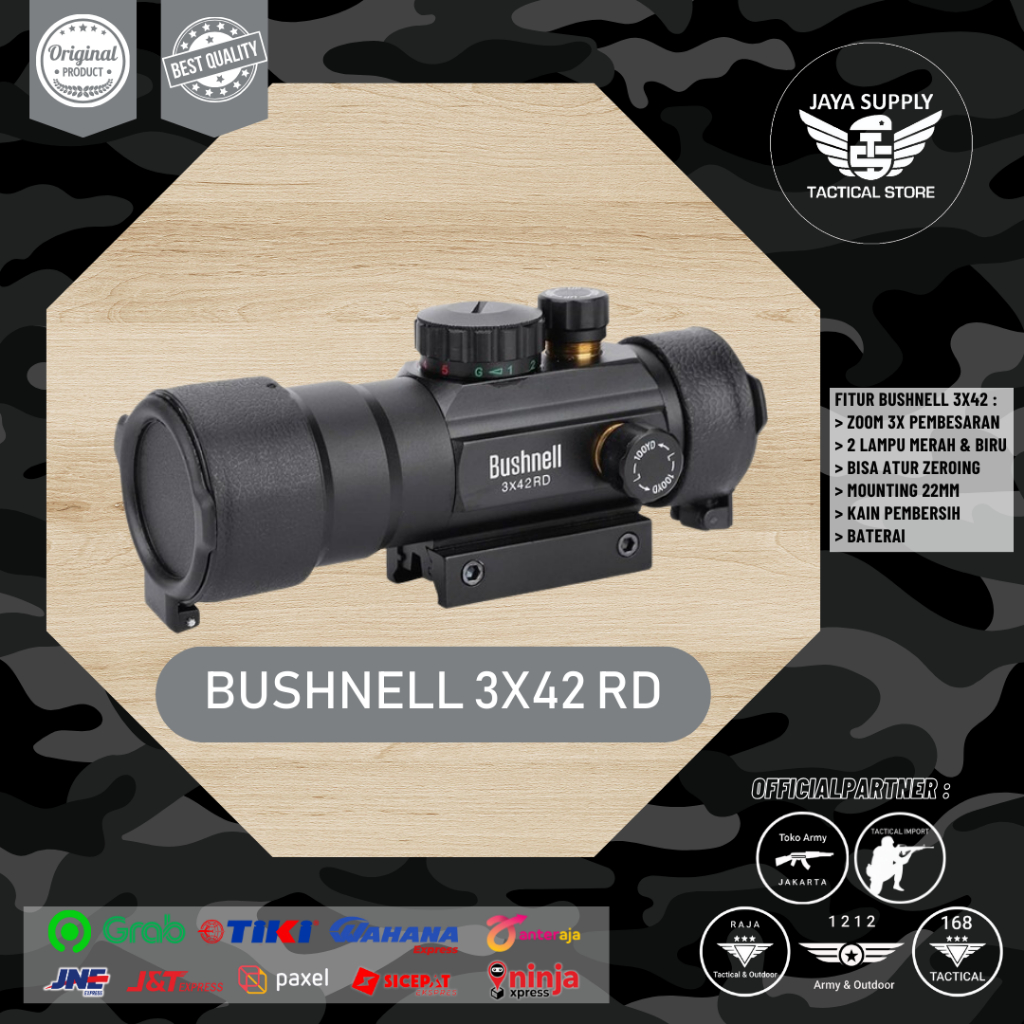 Jual Teleskop Bushnell 3x42mm Red Dot Scope Original Import | Shopee ...