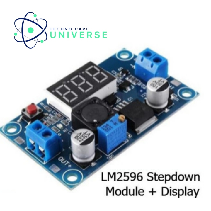 Jual Modul Regulator Voltage LM2596 DIP, Step Down DC with Display 7 ...