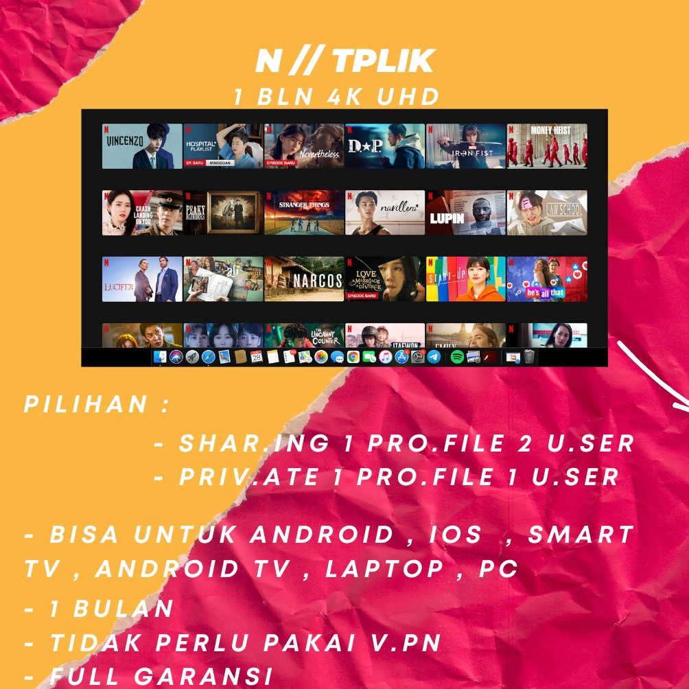 Jual ART V45P BERGARANSI NETFLIXX SHARING PRIVATE 4K UHD 1 BULAN TANPA VPN | Shopee Indonesia