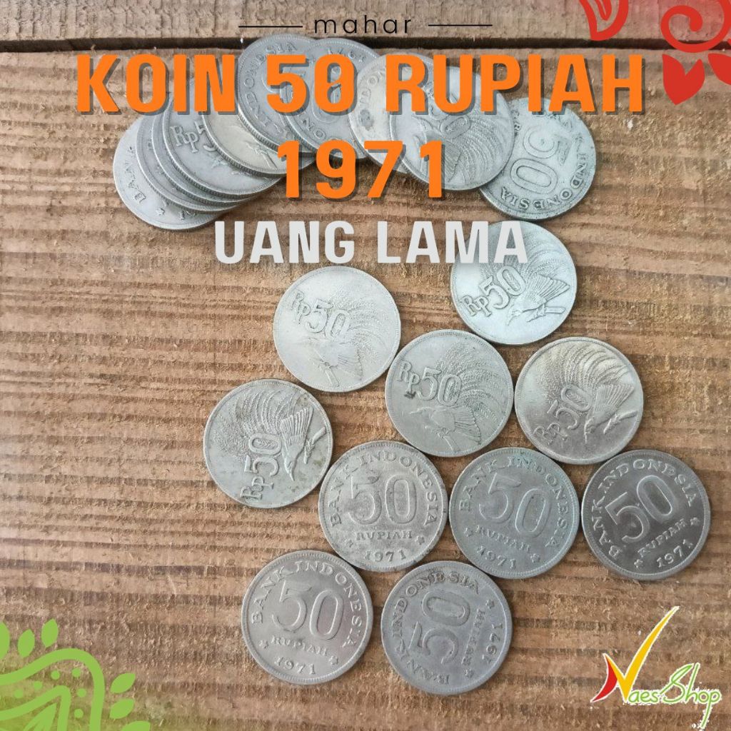 Jual Uang kuno 50 rupiah 1971 10 keping / Mahar / Cendrawasih ...