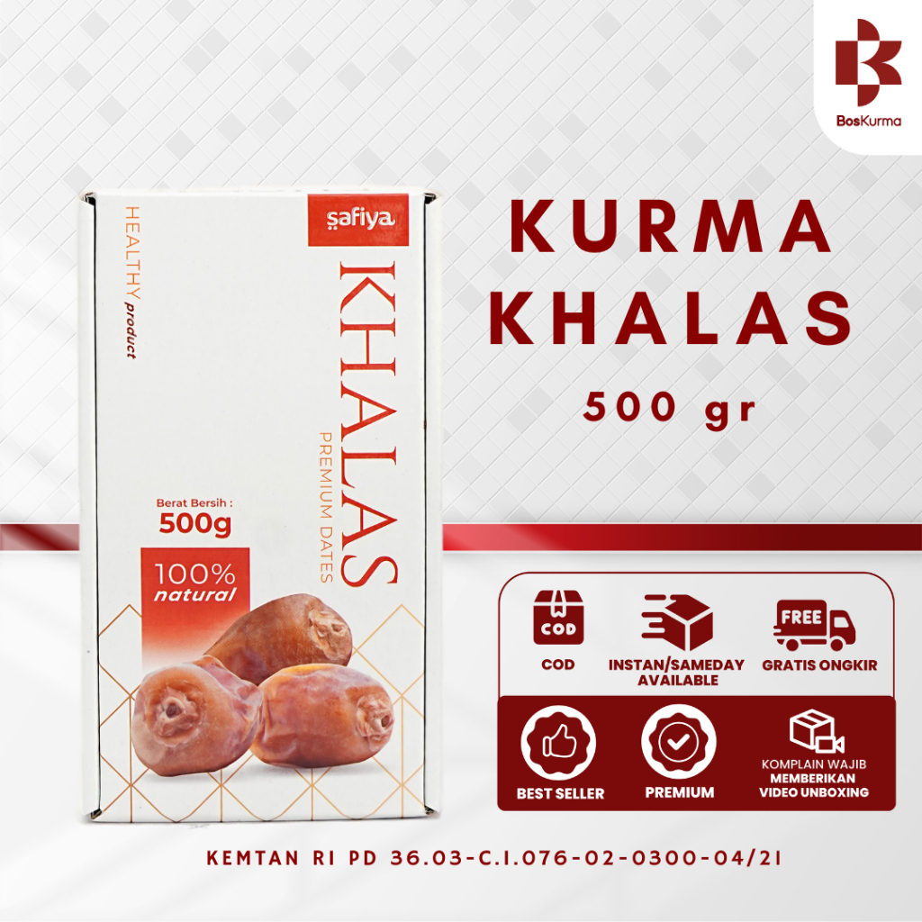 Jual Kurma Khalas 500 gr SAFIYA Original Premium | Khalas Saad | Shopee ...
