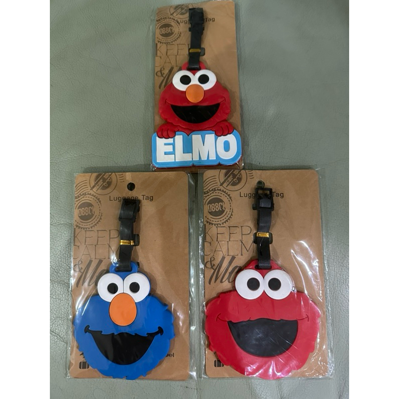 Jual luggage tag/gantungan koper ELMO & COOKIE monster | Shopee Indonesia
