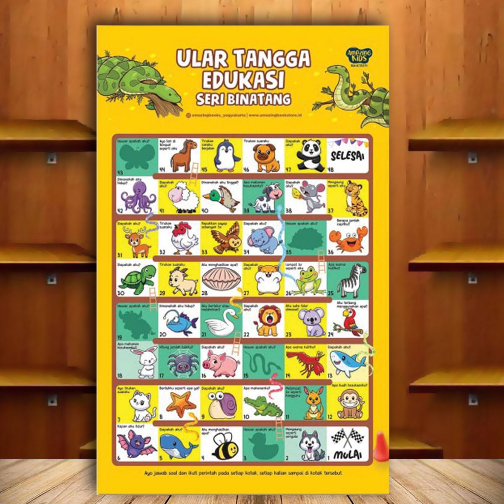 Jual Permainan Edukasi: Ular Tangga Edukasi Seri Binatang | Shopee ...