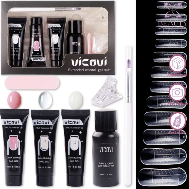Jual Vicovi Polygel Set Nail Extension Gel Kuku Sambung Shopee Indonesia
