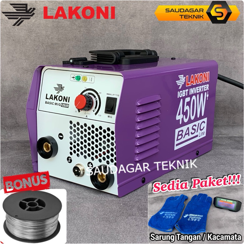 Jual Mesin Las Lakoni Mig 125 120A Inverter Las CO2 Gasless Lift TIG ...