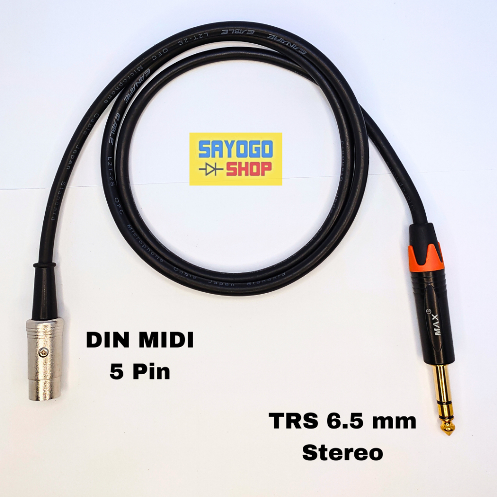 Jual Audio Adapter Jack DIN MIDI 5 pin Male to Akai Stereo TRS 6.5 mm ...