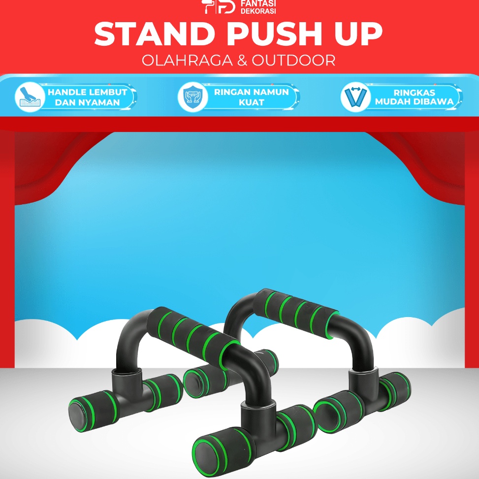 Jual ART H15I JS3 Stand PushUp Kebugaran Bar PushUp Baja Berkualitas Tinggi Peralatan Pendukung ...