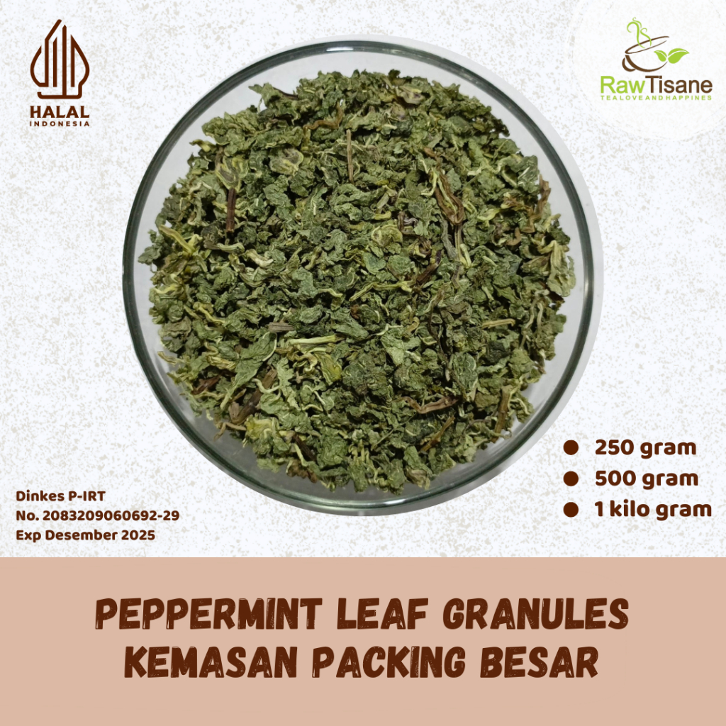 Jual RAW TISANE Dried Peppermint Leaf Granules / Teh Daun Mint Kering ...