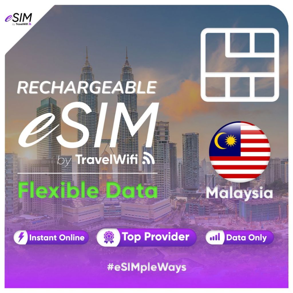Jual RECHARGEABLE eSIM Malaysia Flexible Data | Malaysia Travel eSIM Card | eSIM Malaysia | eSIM ...