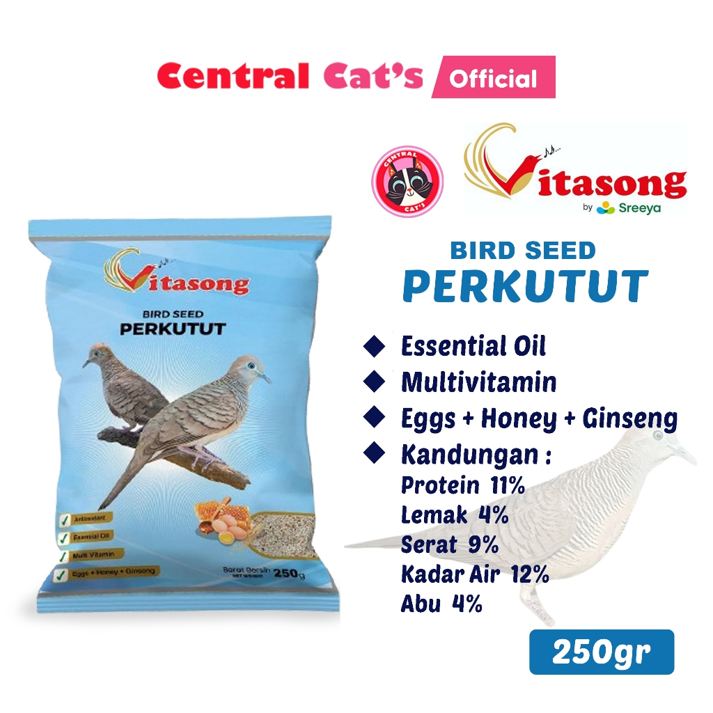 Jual Vitasong Perkutut Bird Seed 250gr Makanan Burung Perkutut | Shopee ...