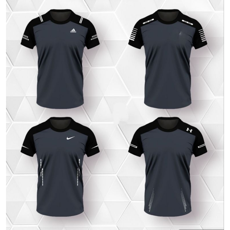Jual Kaos Olahraga Pria Fitness Baju Dryfit Premium Kaos Lari Running ...