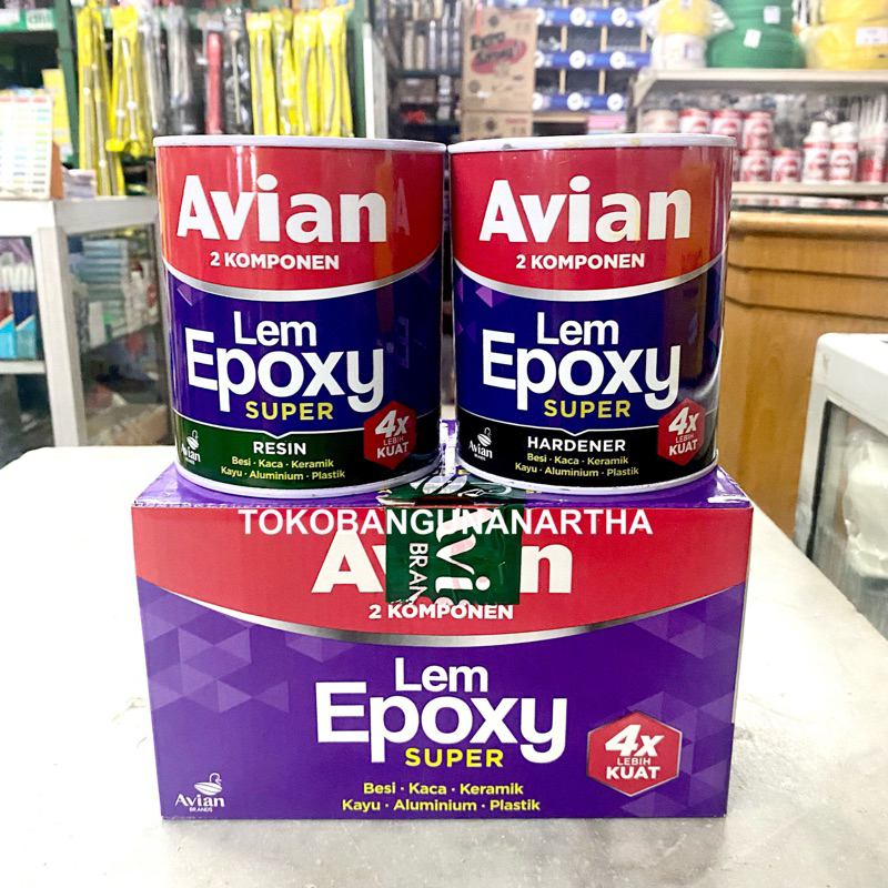 Jual 1,6 KG Lem Epoxy Avian Super 2 Komponen / Lem Besi, Kayu, Logam ...