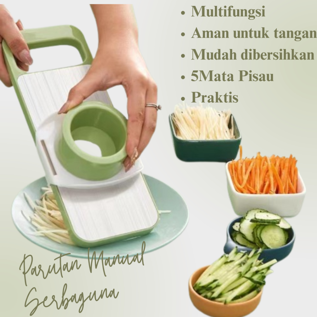 Jual LS Parutan Sayur Dan Buah 8in1 Vegetable Cutter Premium Stainless ...