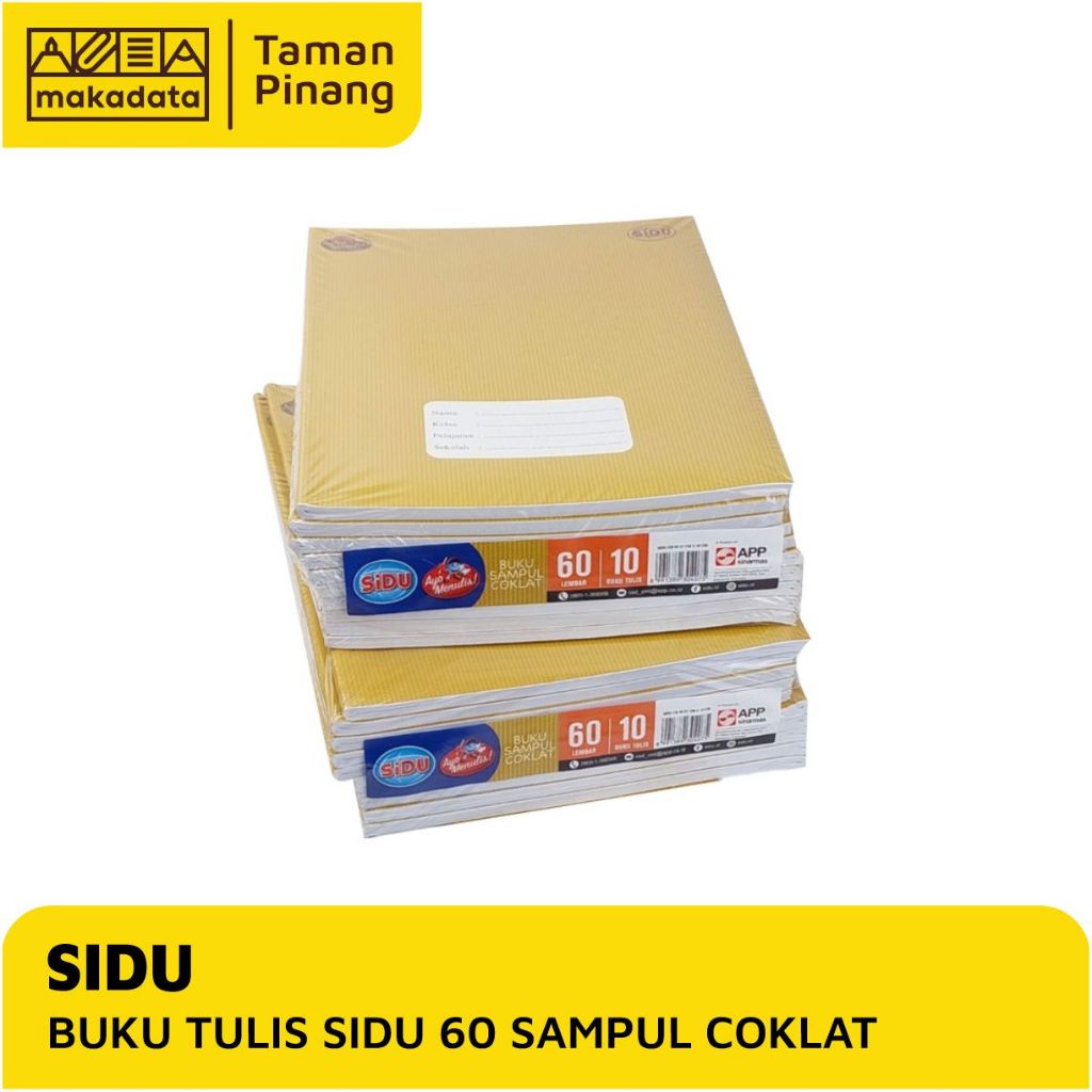 Jual BUKU TULIS SIDU 60 LEMBAR SAMPUL COKLAT ISI 10 PCS (1 PACK ...