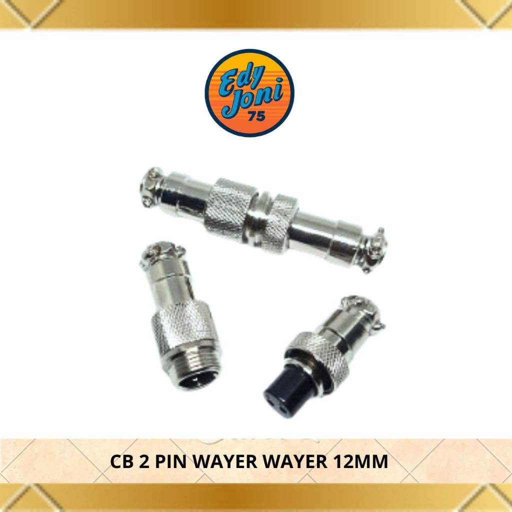 Jual KONEKTOR CB KABEL GX12 KONEKTOR WAYER WAYER 2 PIN 12MM | Shopee ...