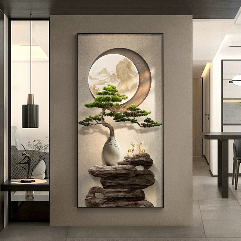 Jual LED Porcelain Painting Crystal 5D 60x130 Motif Pohon Wall Decor ...