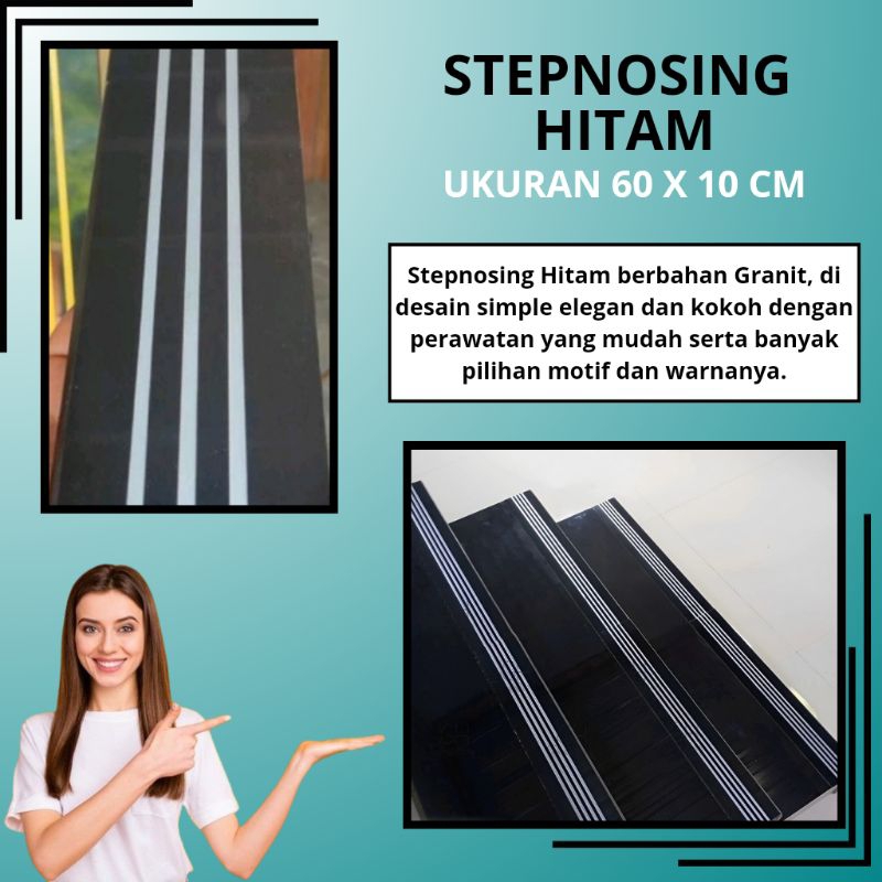 Jual [ Stepnosing ]Tangga Granit Hitam 10x60 cm Lis Tangga Elegan Murah ...