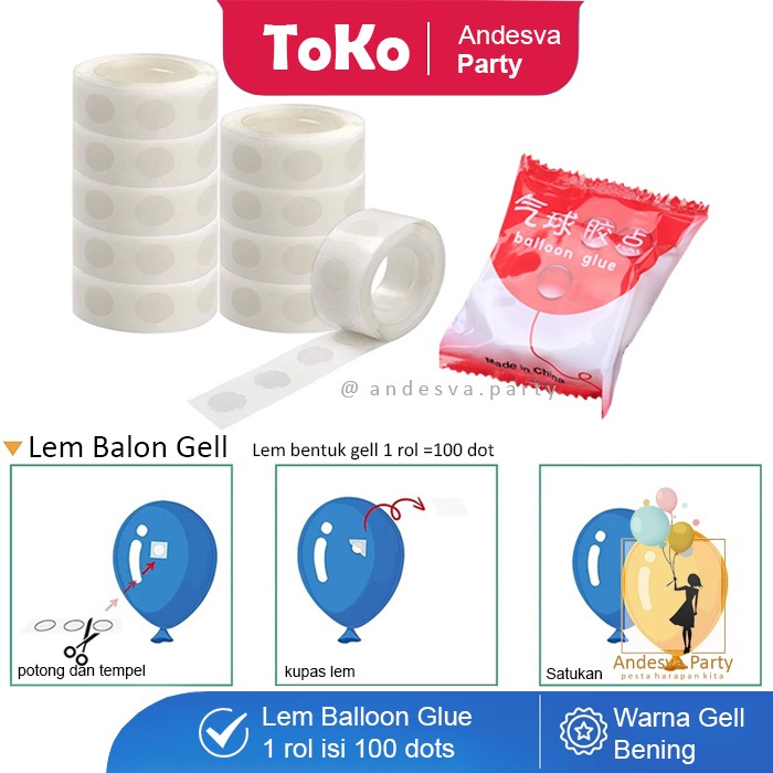 Jual Lem Balon / Perekat Balon / Ballon Glue / Tempelan Balon Dinding ...
