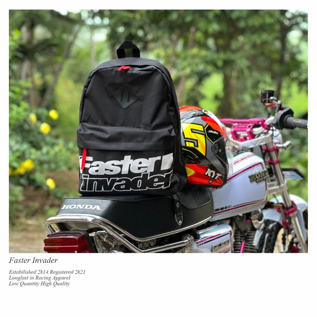 Jual Tas ransel faster invader black classic logo | Shopee Indonesia