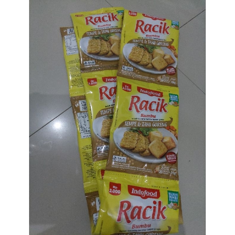 Jual Bumbu Indofood Racik tempe dan tahu goreng 1 renteng isi 10 sachet ...