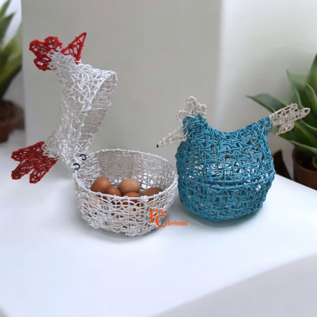 Jual Tempat Telur Desain Ayam Rotan Sintetis Keranjang Telur Rotan ...