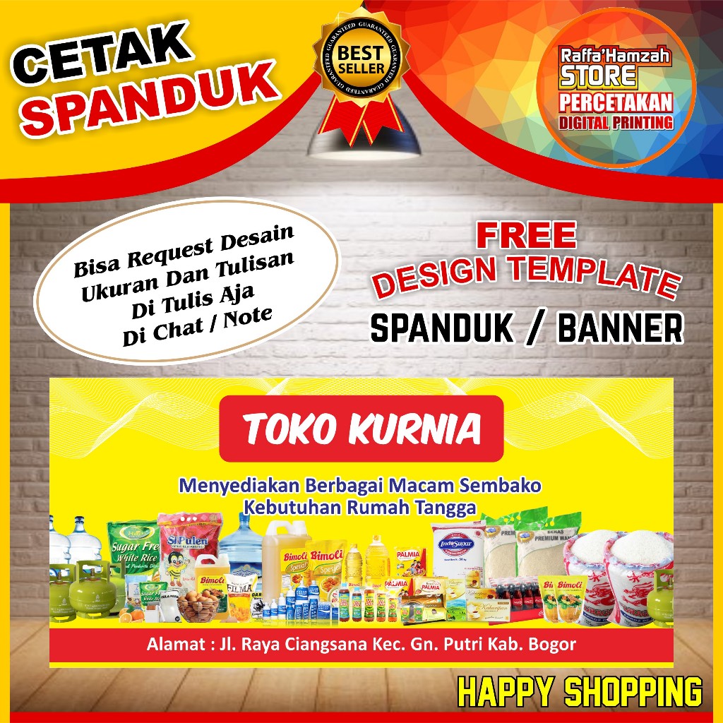 Jual Banner Spanduk Backdrop Toko Sembako / Banner Toko Sembako ...