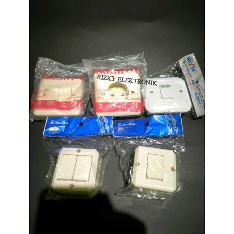 Jual Saklar Engkel Double Stop Kontak Tunggal IB OB DEXTA BRIGHT-G ...