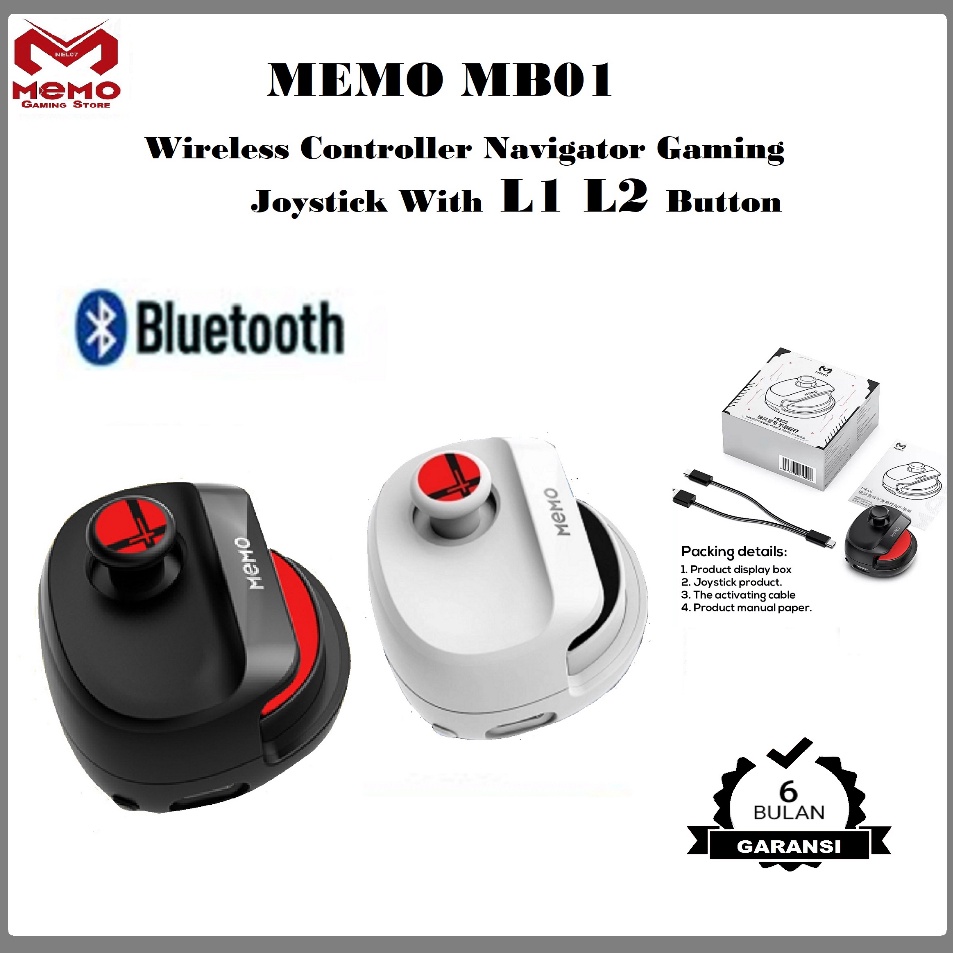 Jual Kws Memo MB1 Wireless Controller Navigator Game Joystick with L1 ...