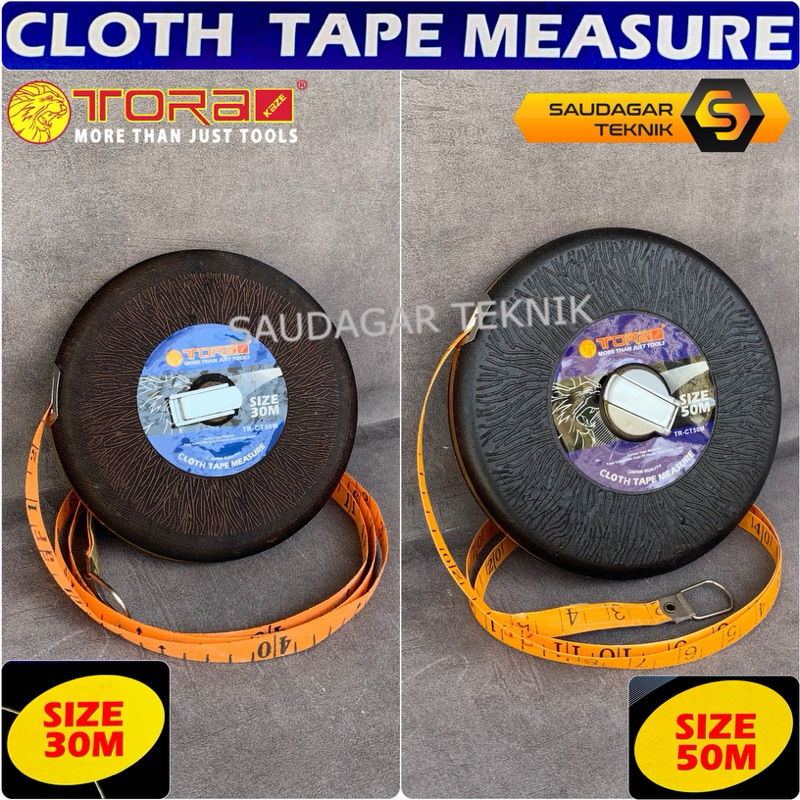 Jual Meteran Kain Gulung Bulat Rol 30 Meter 50 Meter Measure Cloth Tape ...