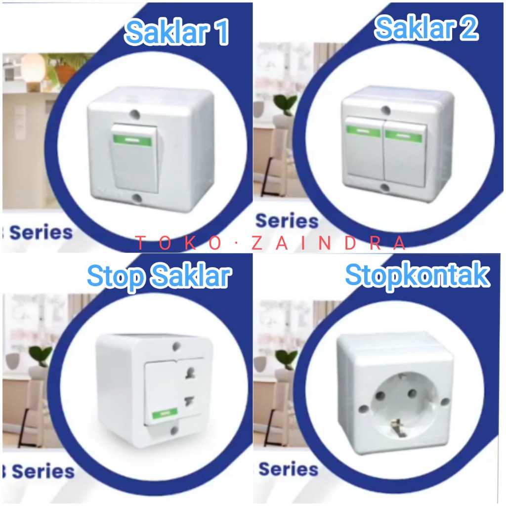 Jual Visalux Saklar Engkel Outbow OB engkel single double stop kontak ...