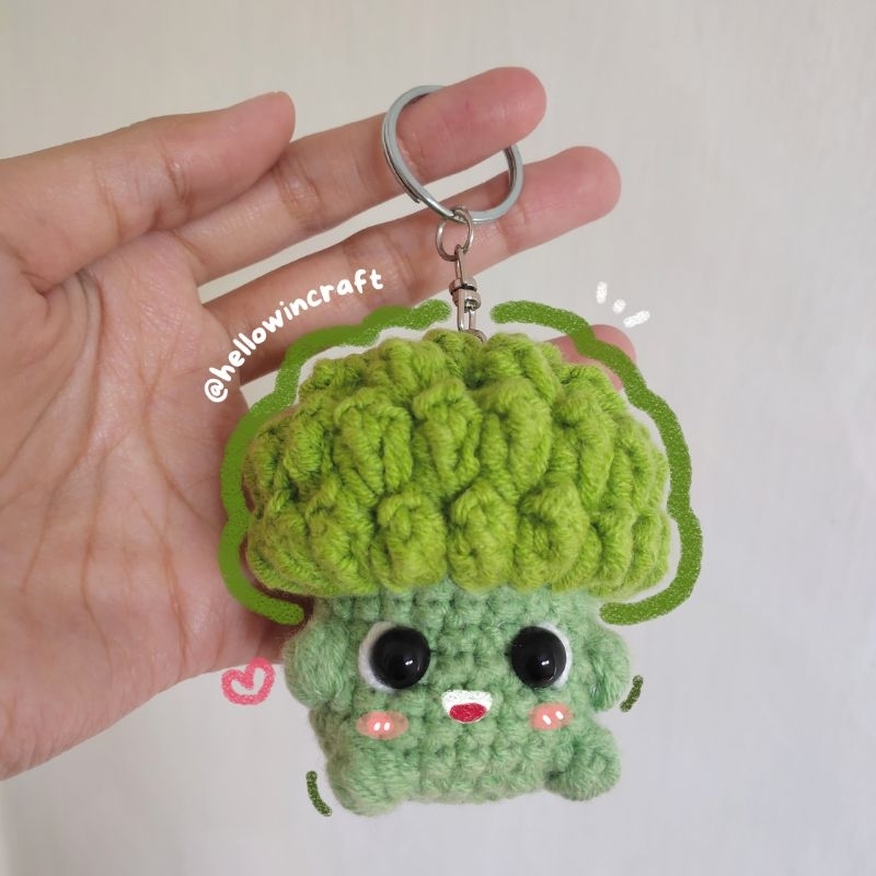 Jual Amigurumi Broccoli Keychain Cauliflower Amigurumi (Handmade ...